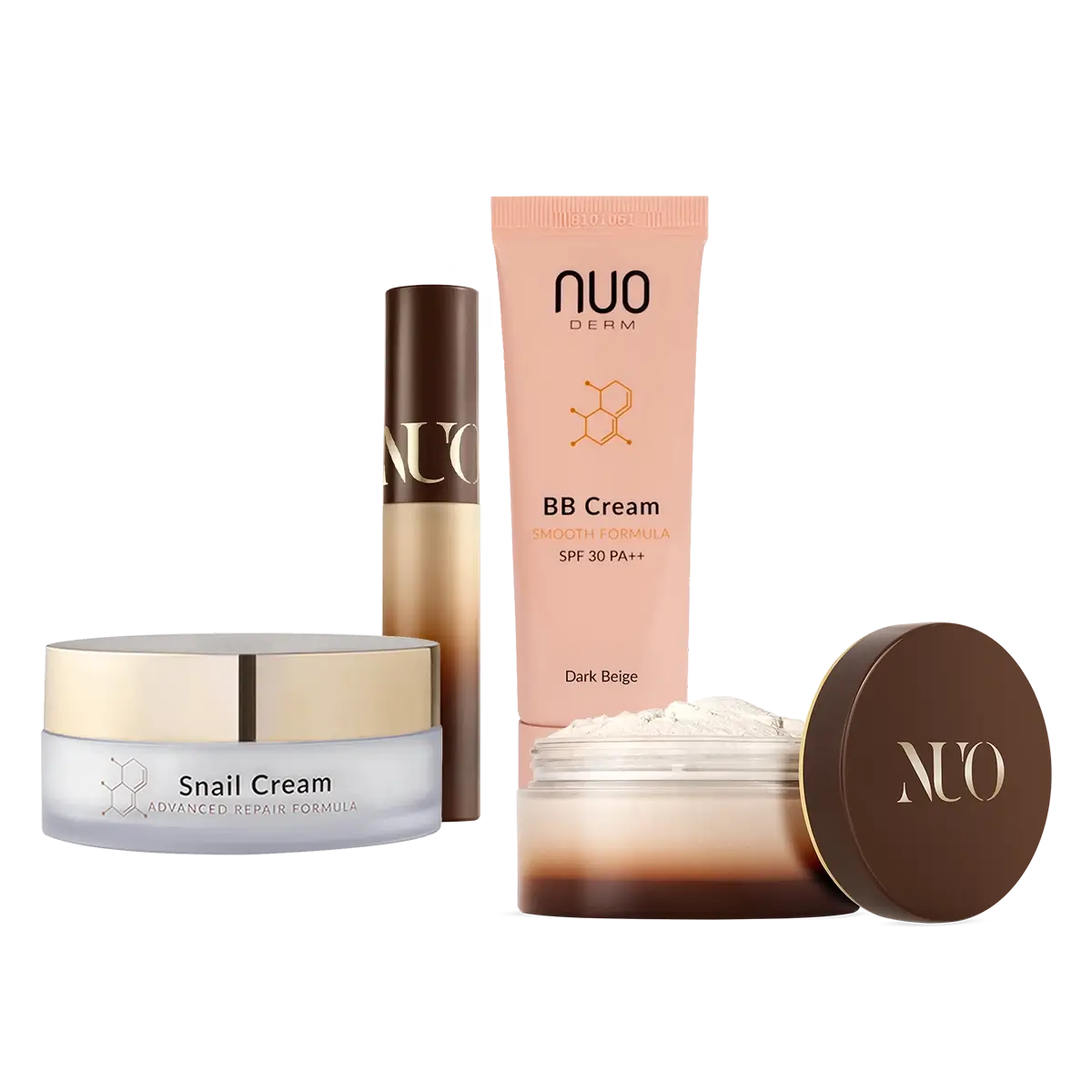 Set Crema cu Mucina de Melc, BB Cream SPF30, Concealer si Pudra transl