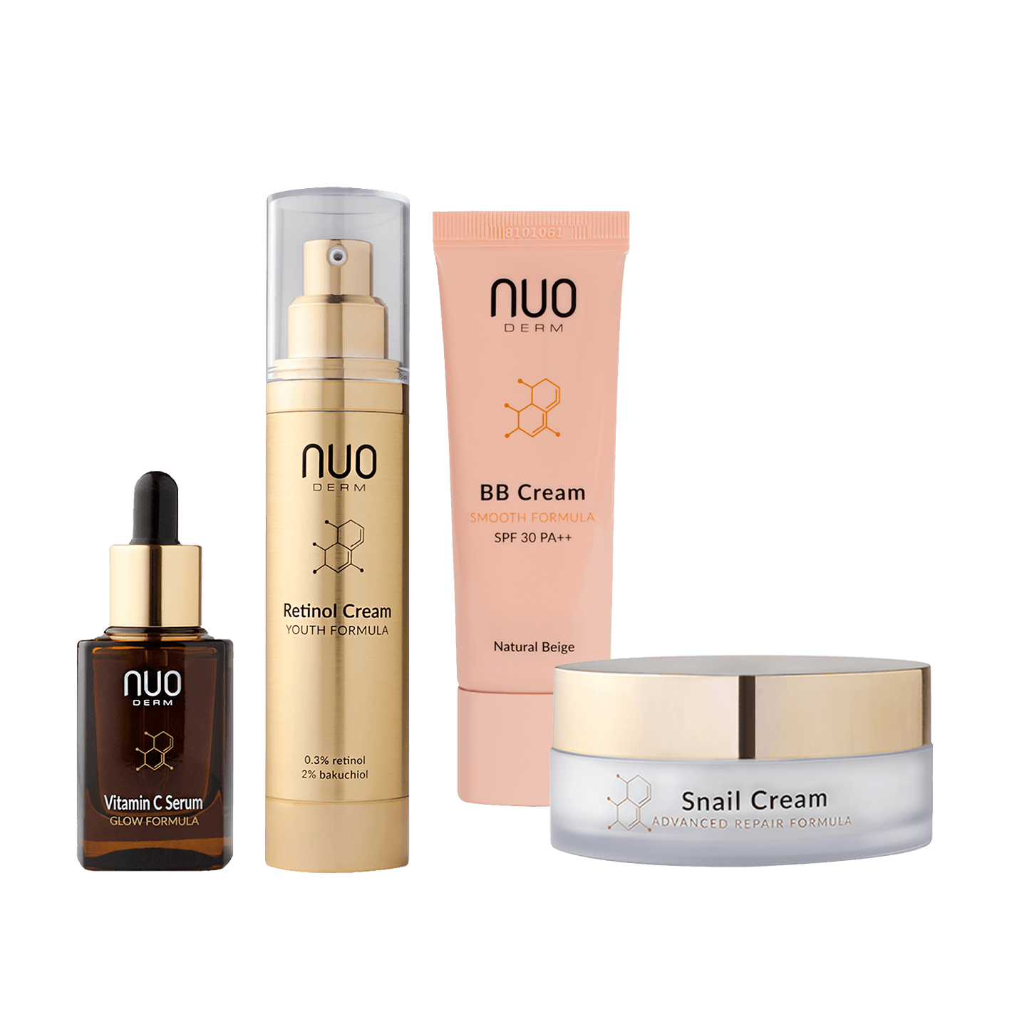 Set Ser Vitamina C, Crema cu Retinol, Crema Mucina de Melc si BB Cream